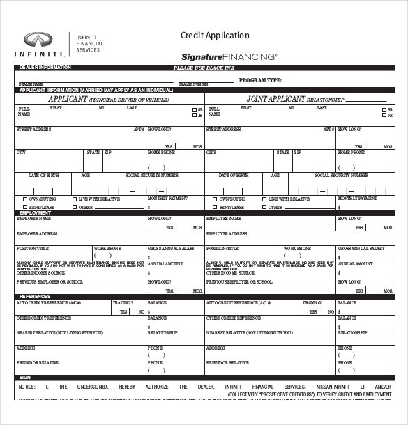 Credit Application Template - 35 + Examples in PDF, Word, Google Docs ...