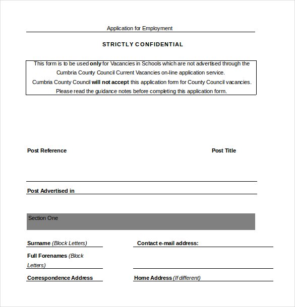 Job Application Template - 24+ Examples in PDF, Word