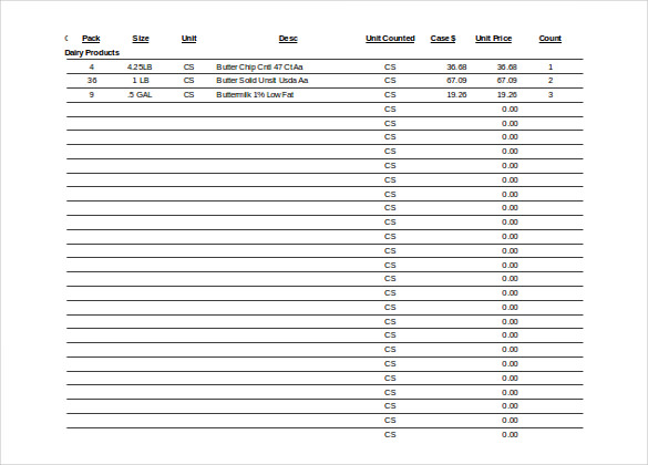 Restaurant Inventory Template - 27+ Free word, Excel Documents Download