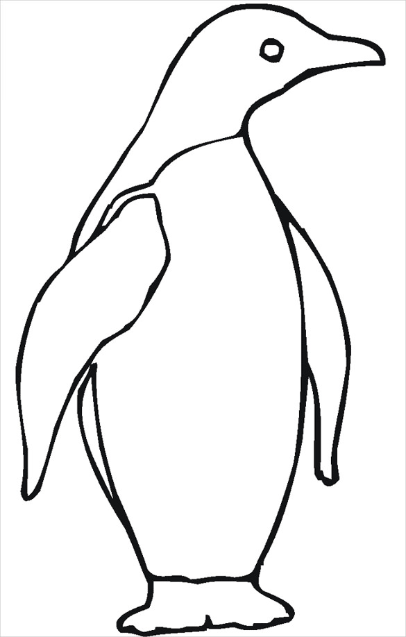 Penguin Outline Printable