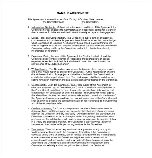 21+ Contract Agreement Templates - Word, PDF, Pages