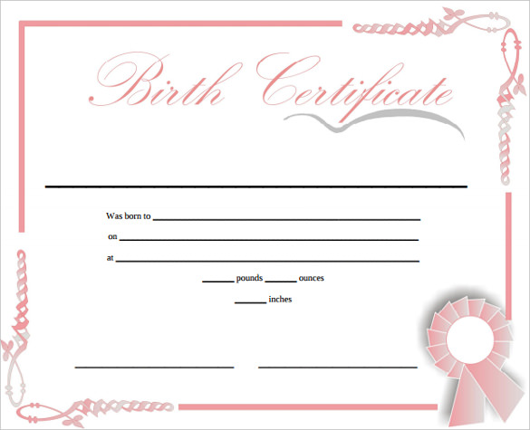Birth Certificate Template - 50+ Word, PDF, PSD, AI, InDesign Format ...