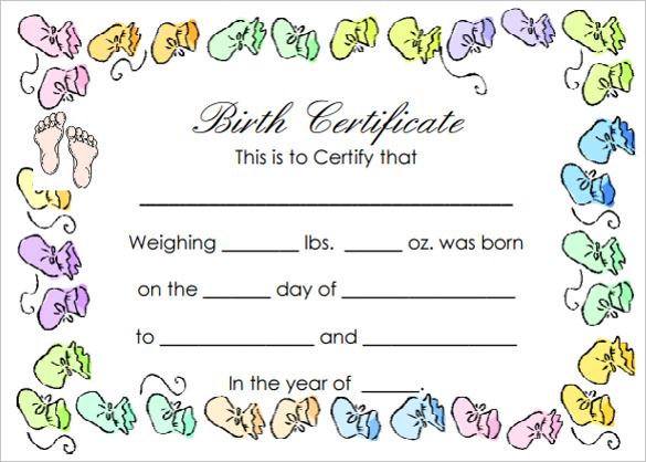 Birth Certificate Template - 50+ Word, PDF, PSD, AI, InDesign Format ...