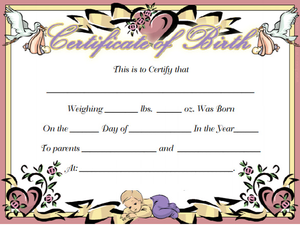 Birth Certificate Template - 50+ Word, PDF, PSD, AI, InDesign Format ...