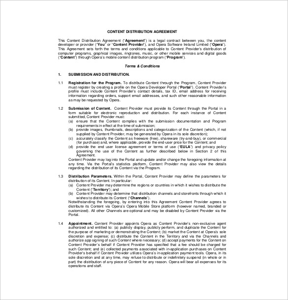 25+ Distribution Agreement Templates – Free Word, PDF Format Download