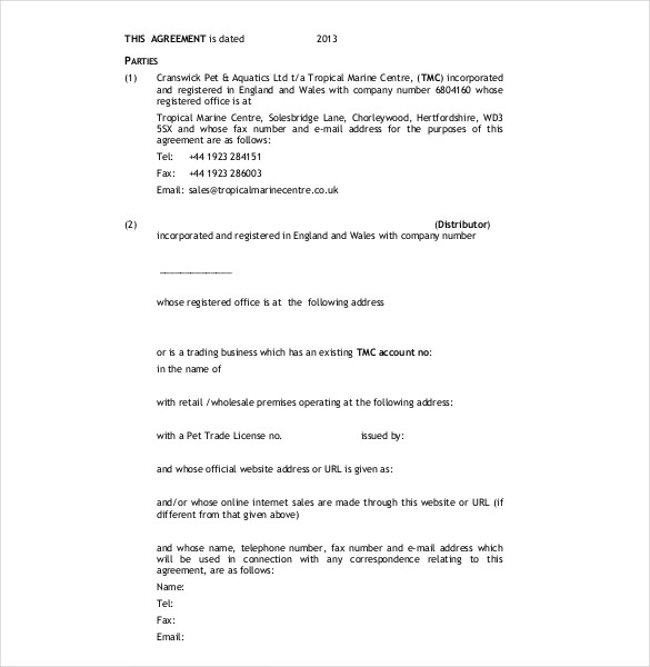 25+ Distribution Agreement Templates – Free Word, PDF Format Download