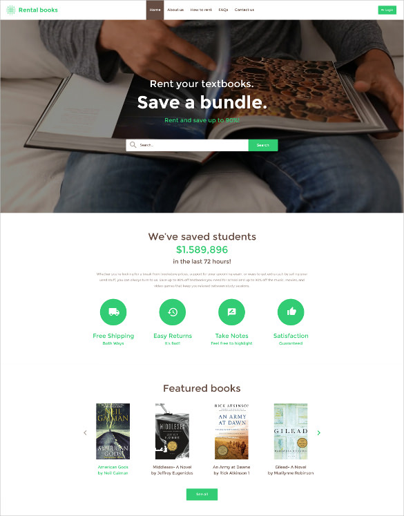 25+ Book Store Website Themes & Templates | Free & Premium Templates