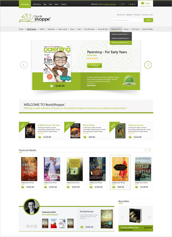 30+ Book Store Website Themes & Templates | Free & Premium Templates