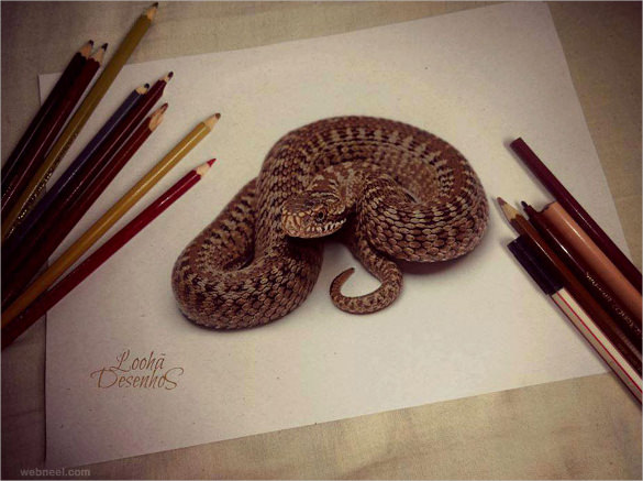 15+ Inspiring Examples of 3D Drawings & Paintings