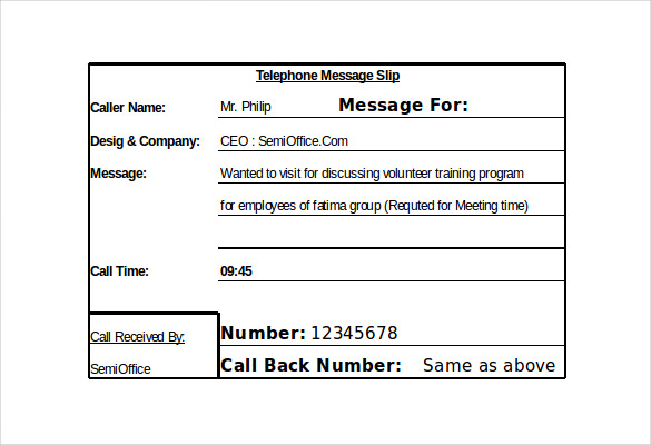 37+ Phone Message Templates - PDF, DOC