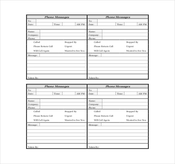 37+ Phone Message Templates - PDF, DOC