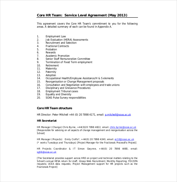 HR Agreement Template - 7+ Free Word, PDF Format Download