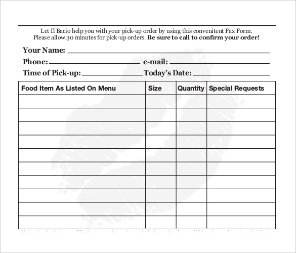 13 Food Order Templates Word PDF Excel Google Docs Apple Pages