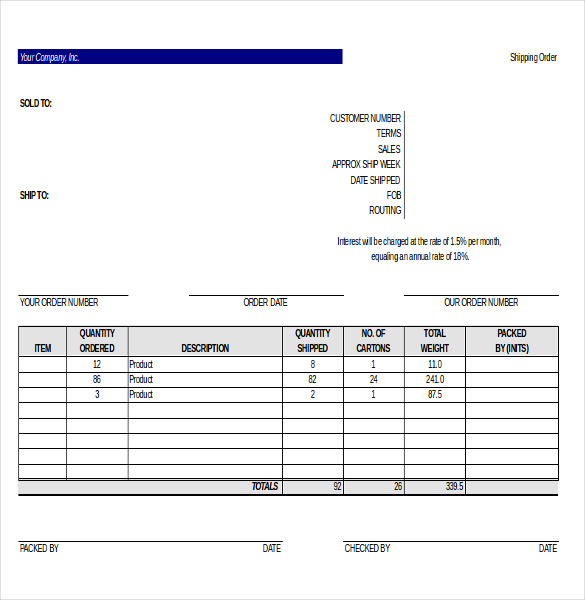 25+ Delivery Order Templates - Word, Google Docs