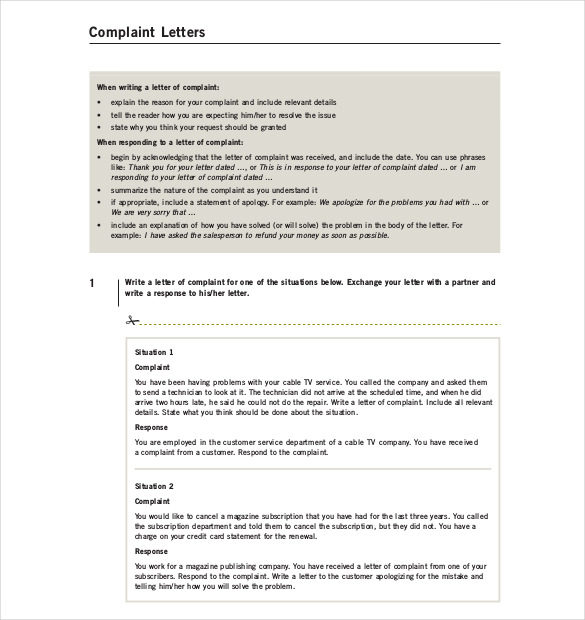 Letter of Complaint Template – 10+ Free Word, PDF Documents Download