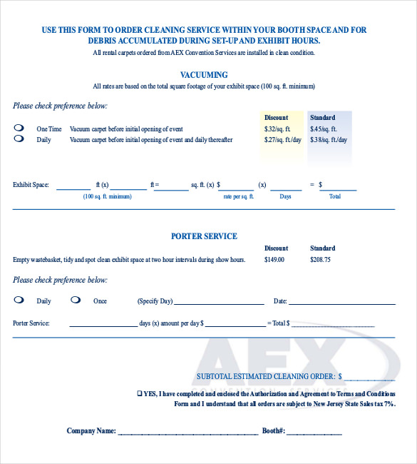 Sample Service Order Template - 19+ Free Word, Excel PDF Documents ...