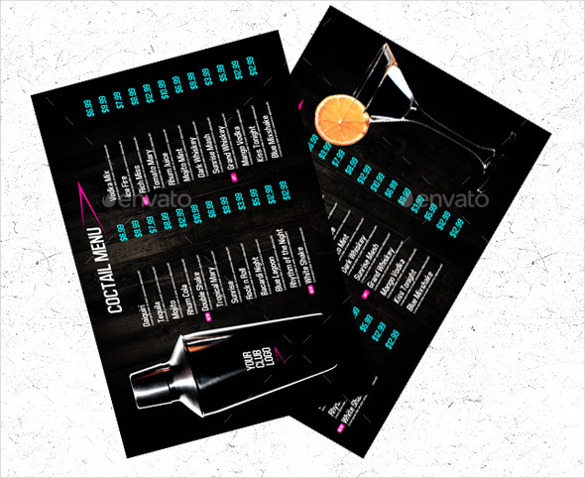 37+ Cocktail Menu Templates - Free Sample, Example Format Download!