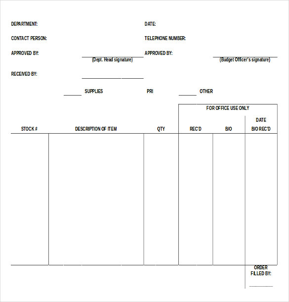 44+ Blank Order Form Templates - PDF, DOC, Excel