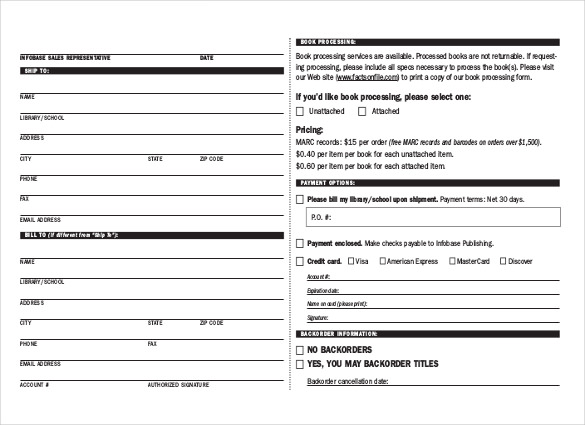 44+ Blank Order Form Templates - PDF, DOC, Excel
