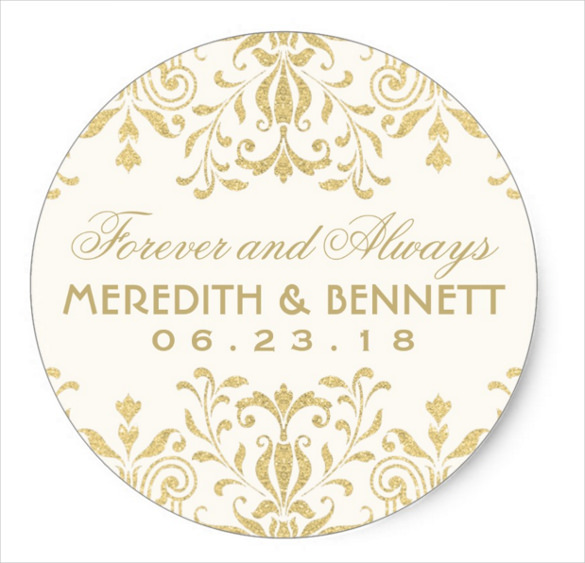 24 Wedding Sticker Template PSD AI Vector EPS