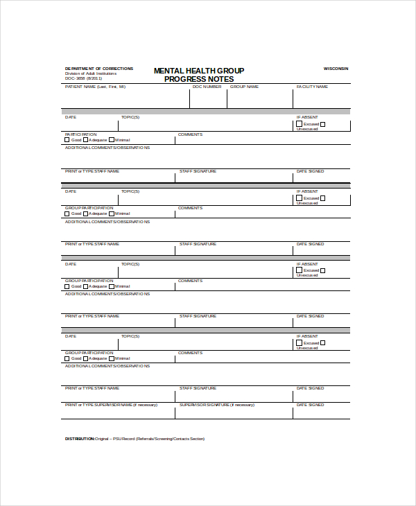 10 Progress Note Templates PDF DOC Free Premium Templates