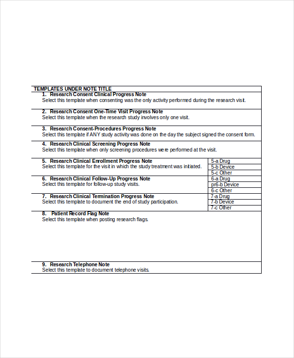 10+ Progress Note Templates - PDF, DOC