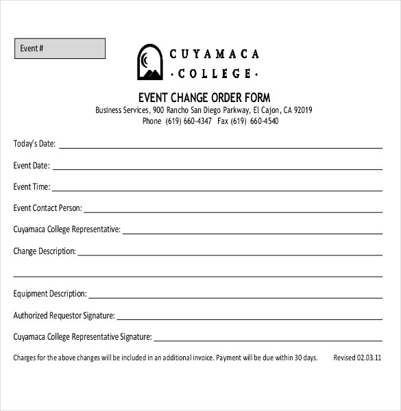 16+ Change Order Templates - Word, Pages
