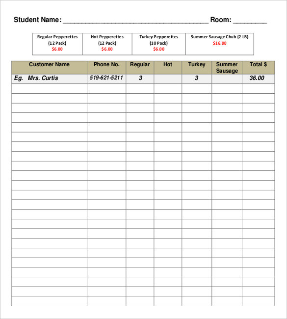 16+ Fundraiser Order Templates – Docs, Word