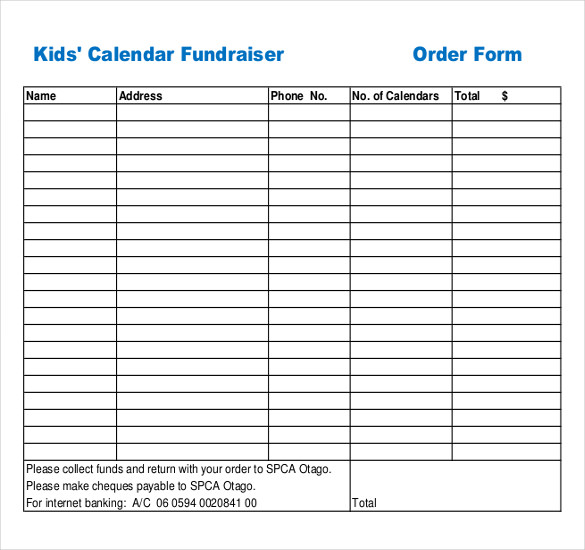 16+ Fundraiser Order Templates – Docs, Word