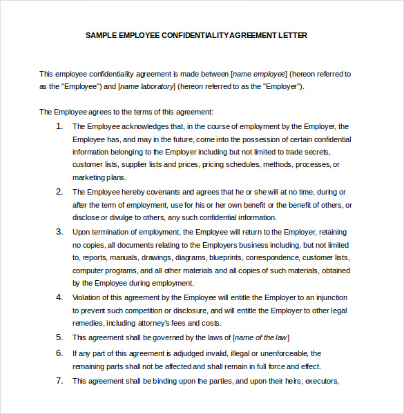 34+ Word Confidentiality Agreement Templates Free Download