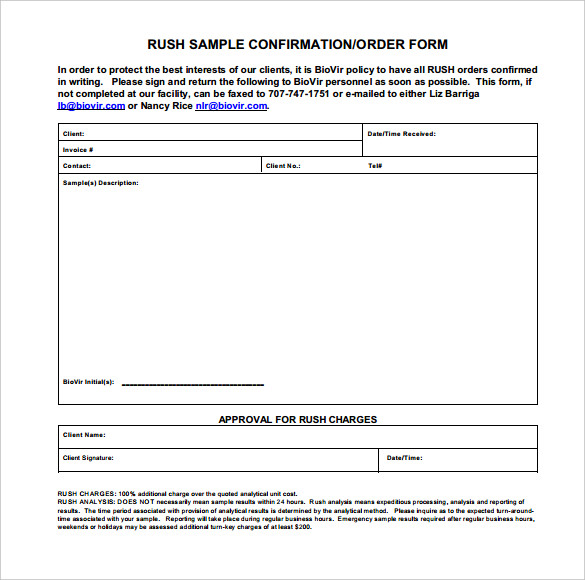 39+ Order Confirmation Templates - PDF, DOC