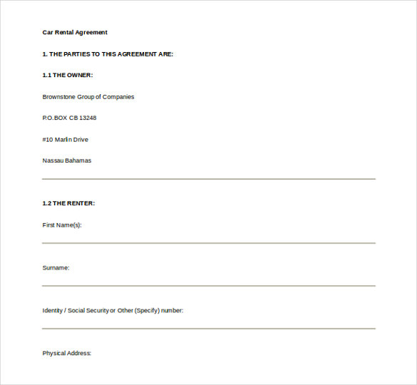 27+ Word Rental Agreement Templates Download