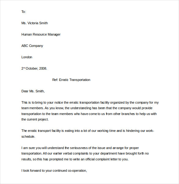 19+ Employee Complaint Letter Templates - PDF, DOC