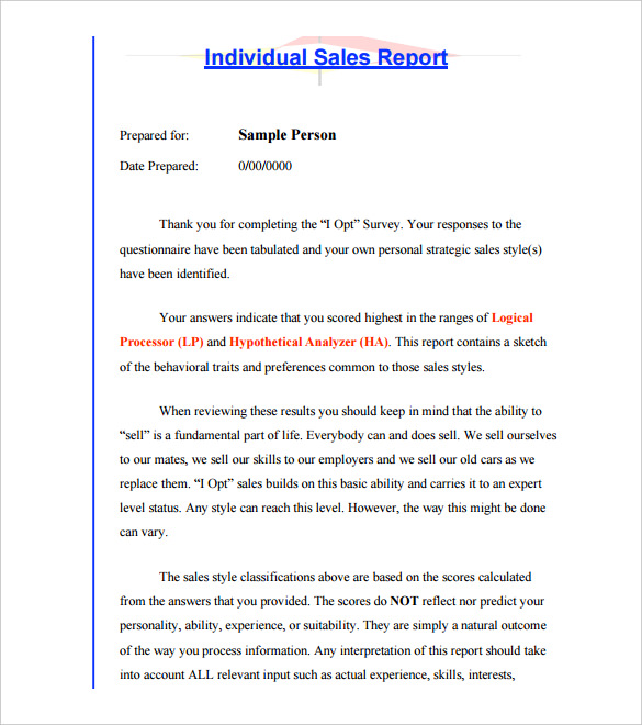 30+ Sales Report Templates - PDF, Excel, Word