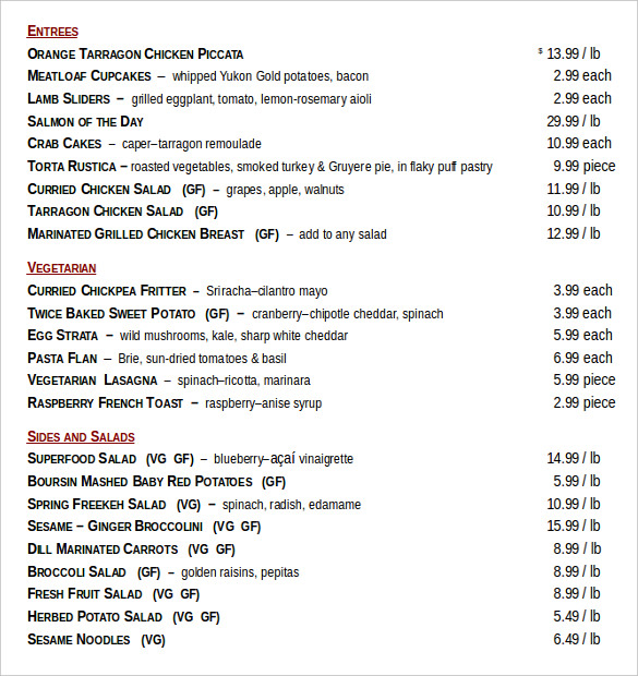 20+ Food Order Templates – Docs, WORD