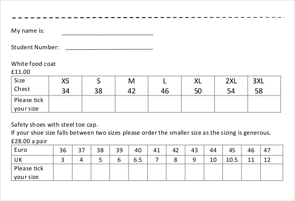 20+ Food Order Templates – Docs, WORD