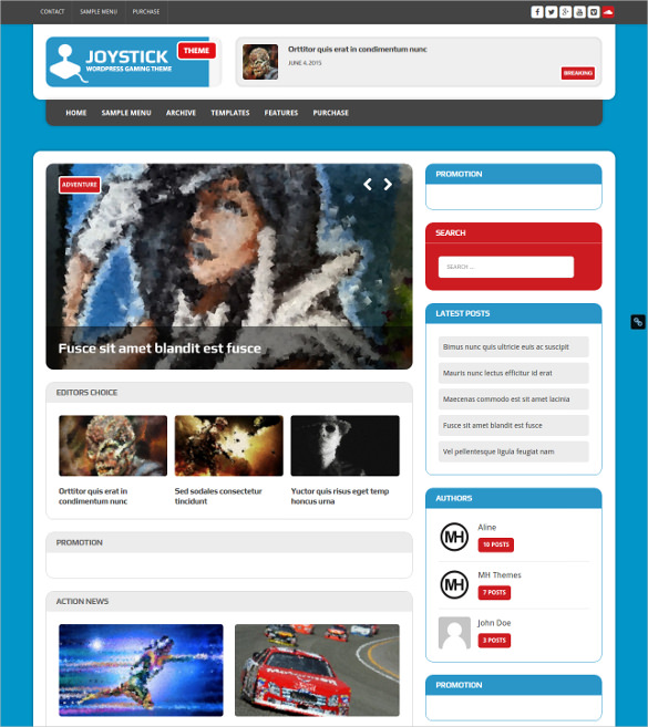 45+ Gaming Website Themes & Templates