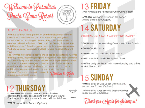 33+ Wedding Schedule Templates & Samples - DOC, PDF, PSD