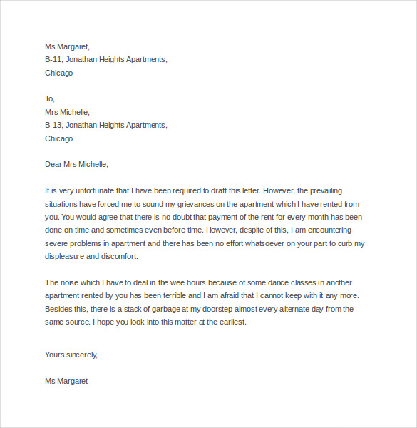 15+ Tenant Complaint Letter Templates - PDF, DOC