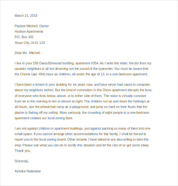 15+ Tenant Complaint Letter Templates - PDF, DOC