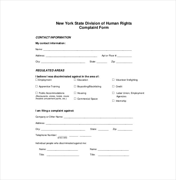 Free 17+ HR Complaint Letter Templates - Free Sample, Example, Format ...