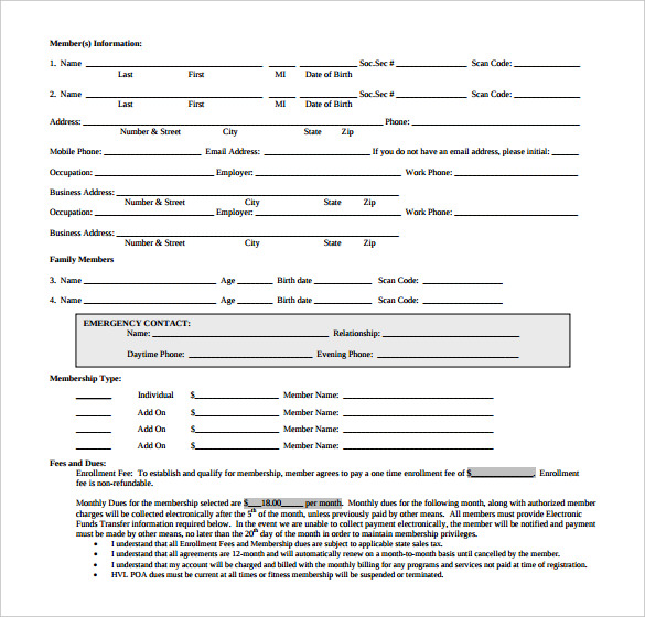 FREE 15+ Gym Contract Templates in MS Word | Google Docs | Apple Pages ...