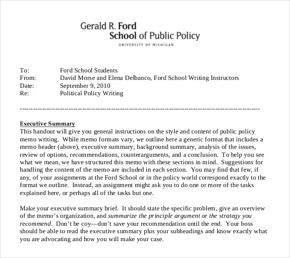 Policy Memo Template - 15+ Word, PDF, Google Docs Documents Download