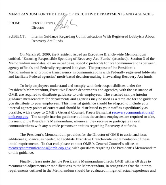 Executive Memo Template - 7+ Word, Excel, PDF Documents Download