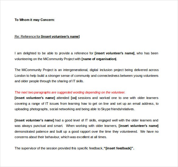 17+ Word Reference Letters Free Download | Free & Premium Templates