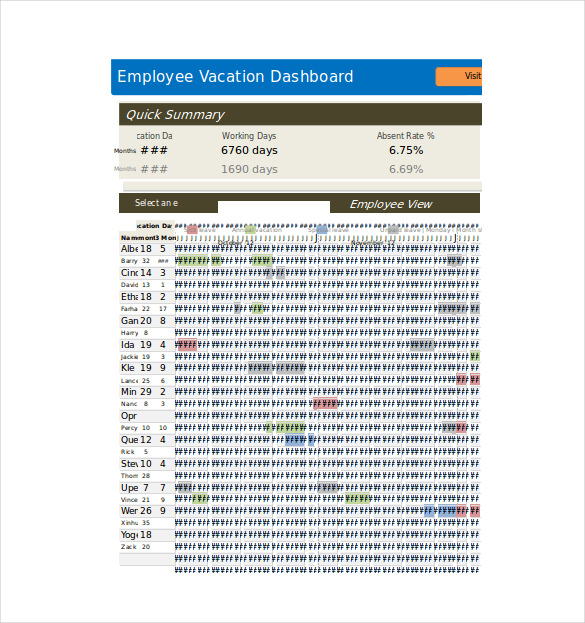 Vacation Tracking Template – 9+ Free Word, Excel, PDF Documents Download!
