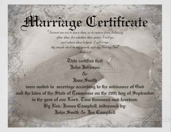 30+ Wedding Certificate Templates – Free Sample, Example, Format Download
