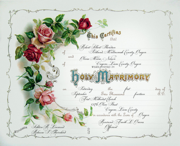 30+ Wedding Certificate Templates – Free Sample, Example, Format Download