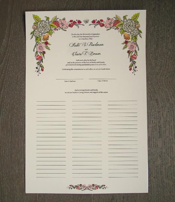 30+ Wedding Certificate Templates – Free Sample, Example, Format Download