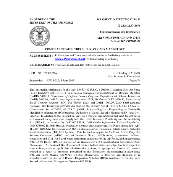 Privacy Act Cover Sheet – 10+ Free Word, PDF Documents Download!